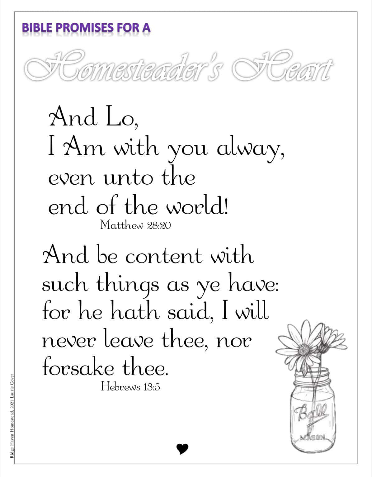 MORE Bible Promises for Your Homesteader’s Heart - Ridge Haven Homestead