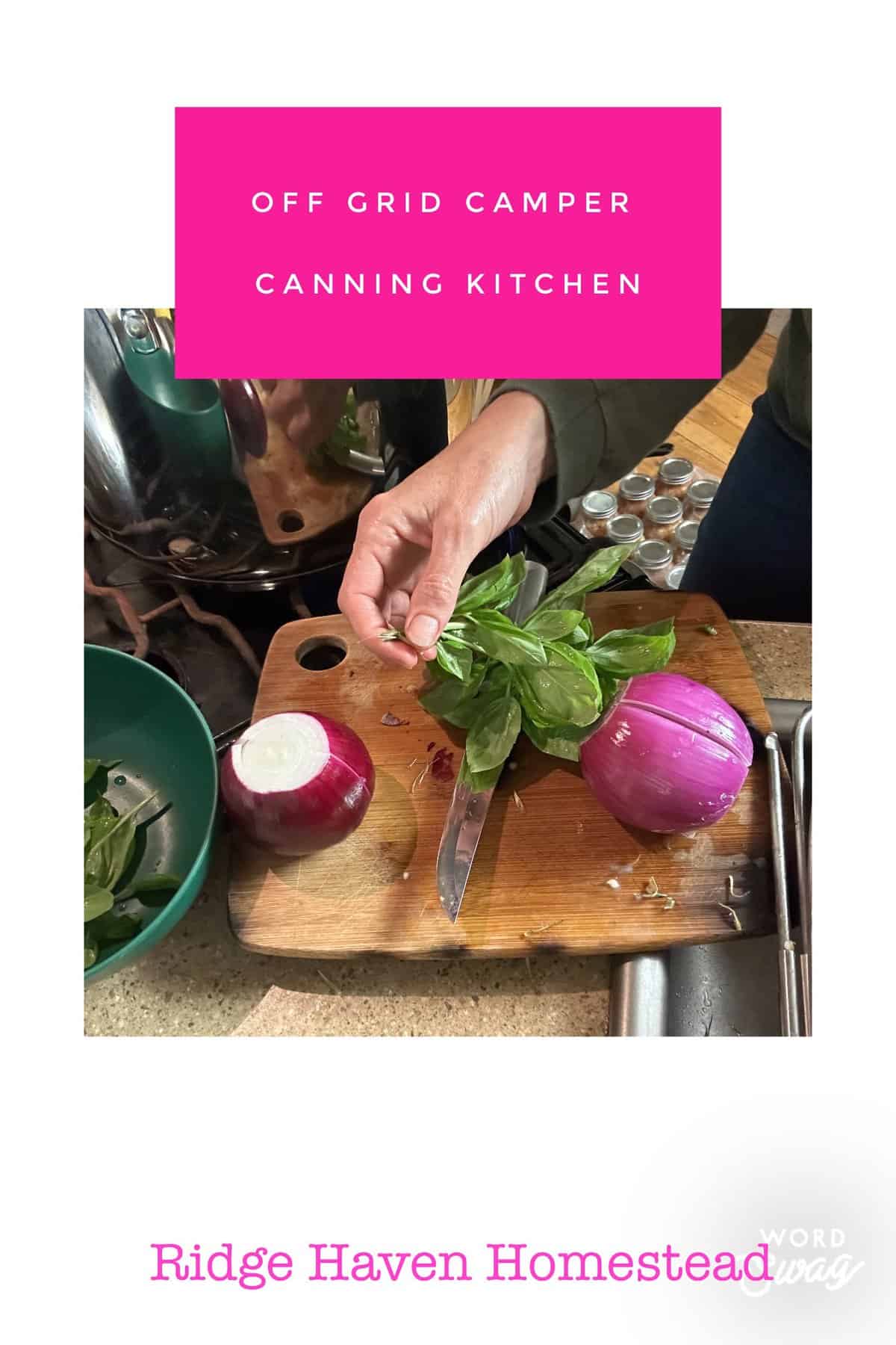 Off Grid Camper Canning Kitchen - Ridge Haven Homestead